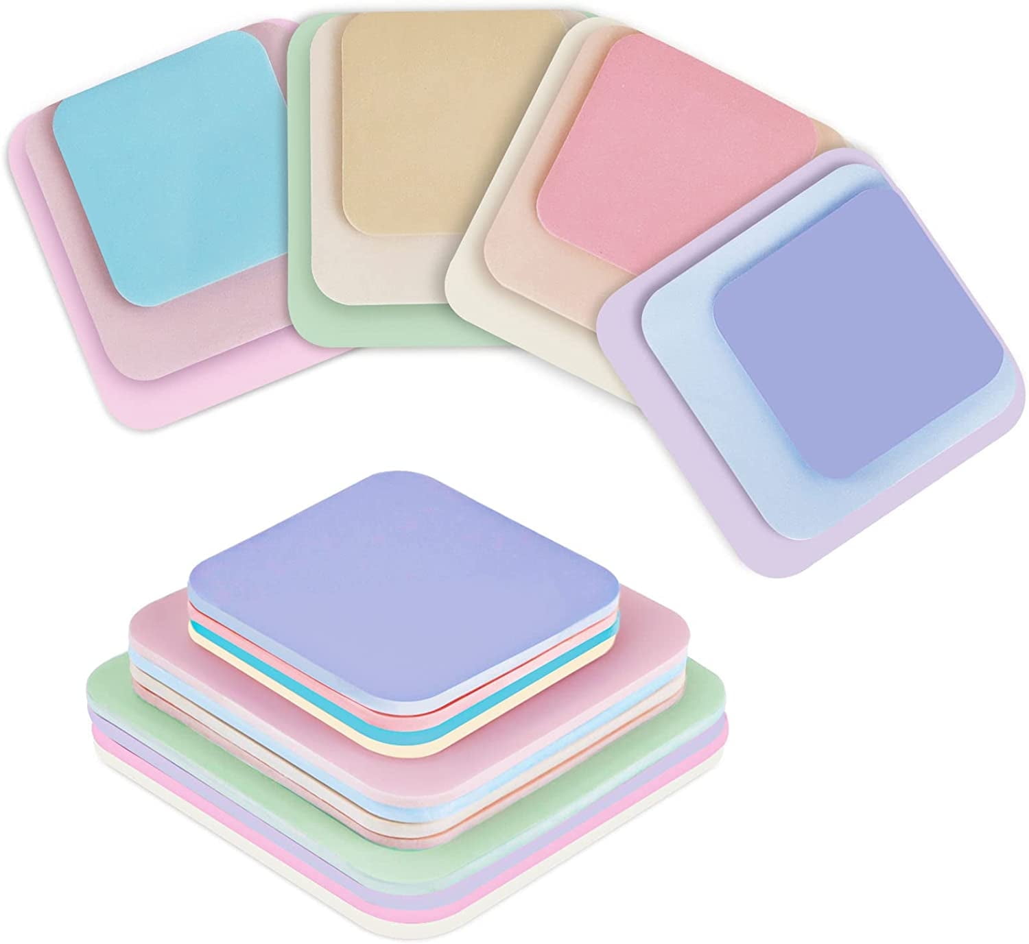 360 Pcs Multi Size Sticky Notes, Sticky Notes Pastel Variety Pack ...