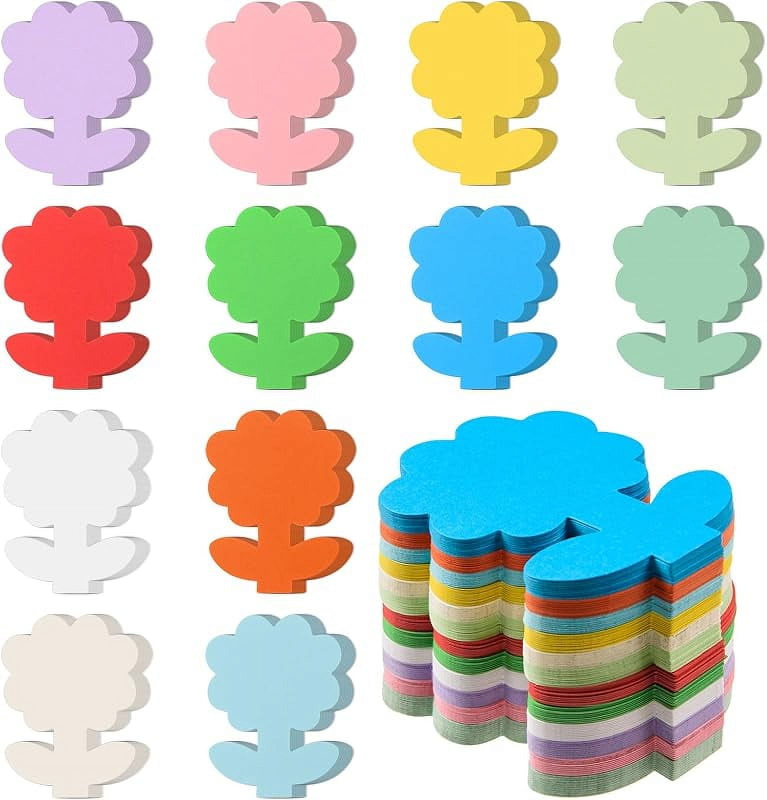 360 Pcs Spring Flowers Cutouts - Assorted Color Paper Flowers Shaped ...