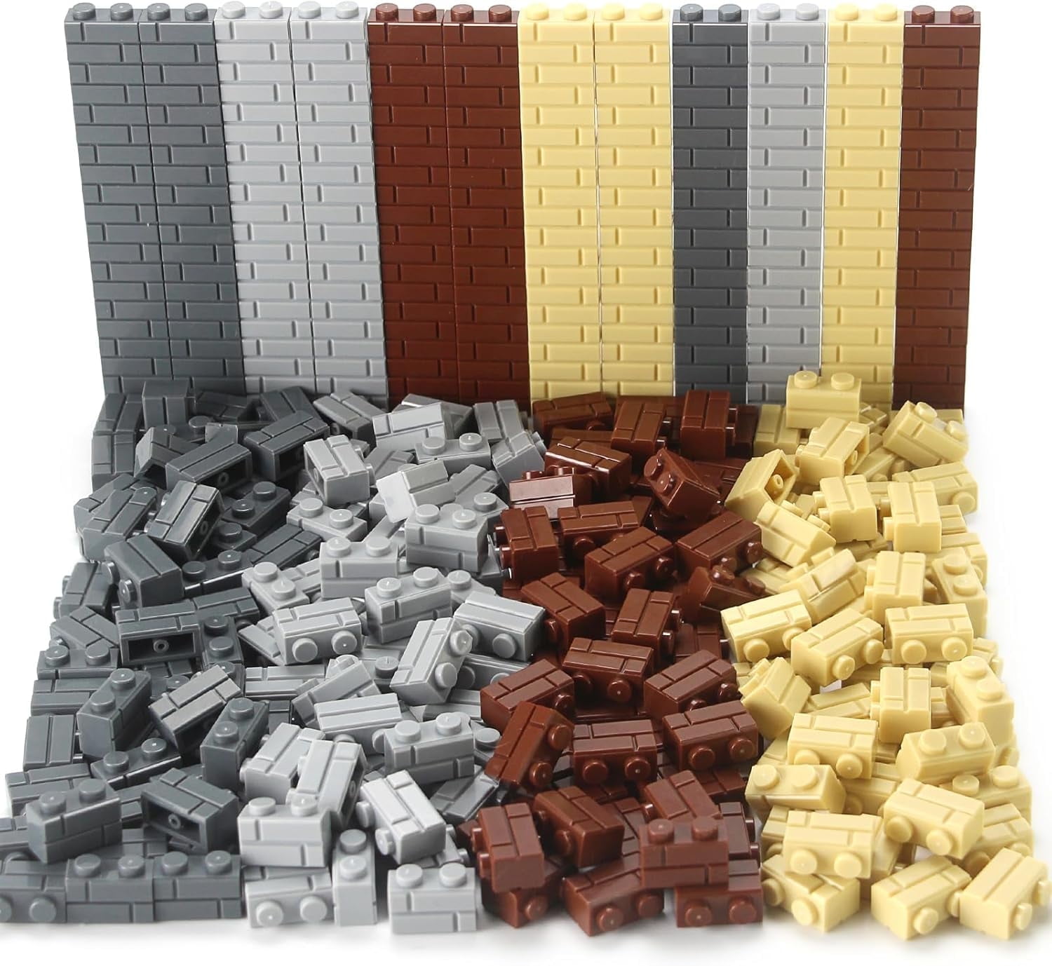 360 Pieces 1x2 Masonry Bricks Multicolored Building Blocks for Wall MOC ...