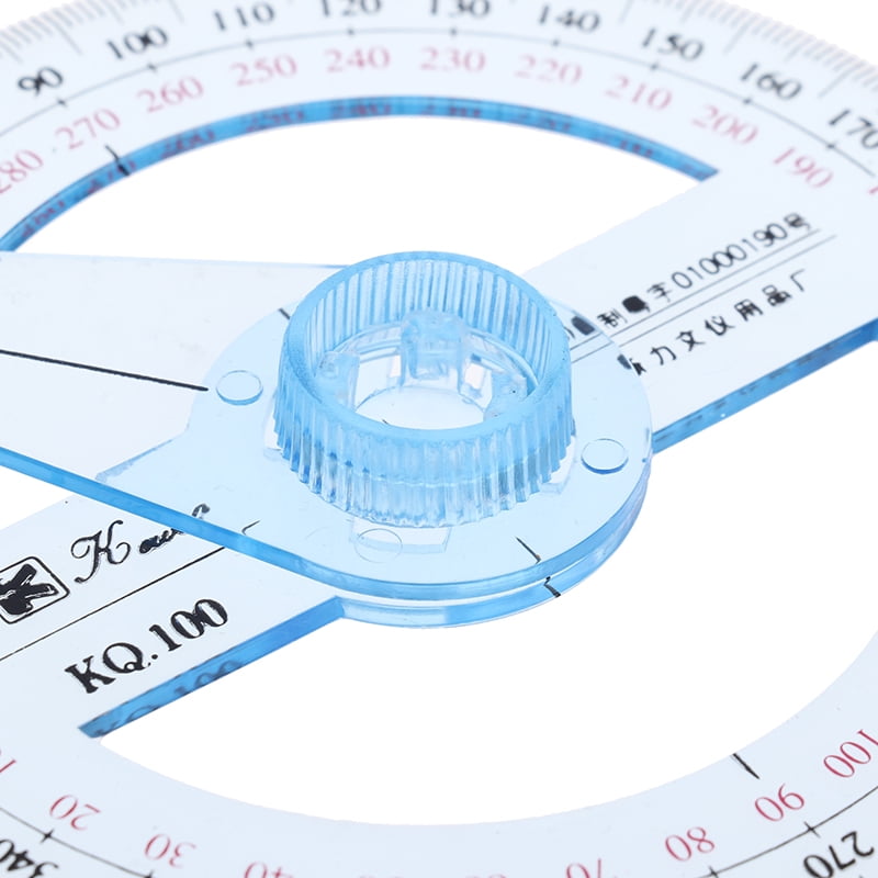 360° Plastic Degree Protractor Angle Edge Finder Measuring Ruler ...