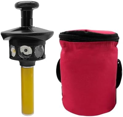 360° Reflective Surveying Prism with Pole and Bag, Compatible with ...