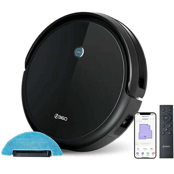 360 Robot Vacuum and Mop C50, Wet & Dry Cleaning Methods, App Remote ...