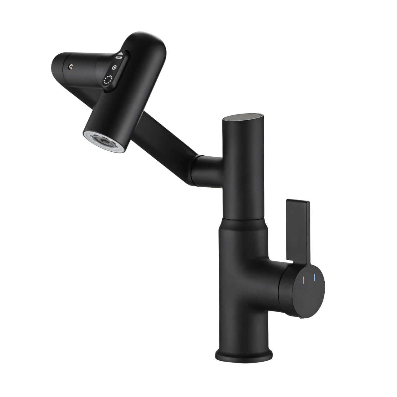 360° Rotary Bathroom Sink Faucet with Spray Function and Temperature ...