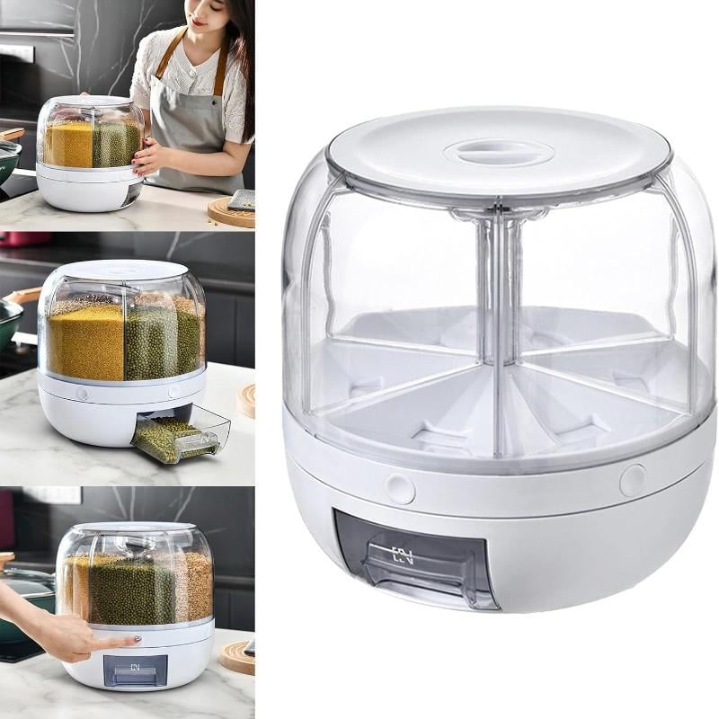 360° Rotary Grain dispenser Large grain storage Rotary rice food ...