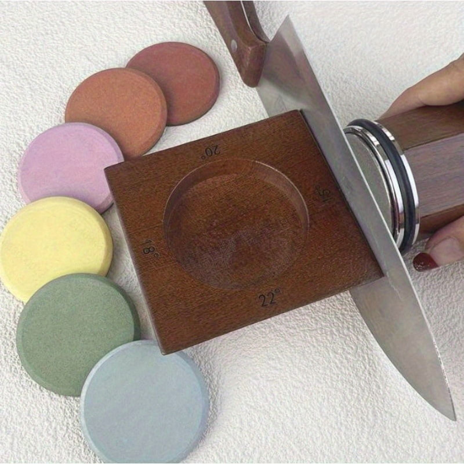 360° Rotary Knife Sharpener, Four-Angle Diamond Sharpening Stone, 15 ...