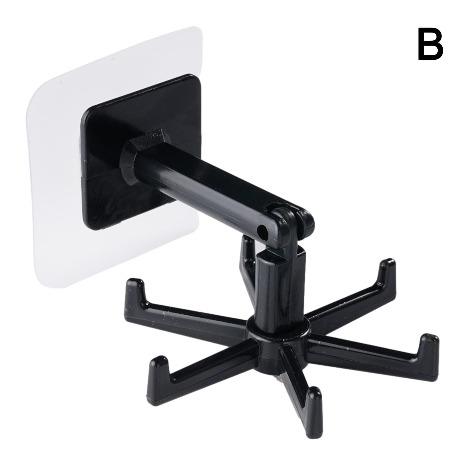 360° Rotatable 6-Claw Wall Hanging Hook Holders Hanger Bathroom Storage ...