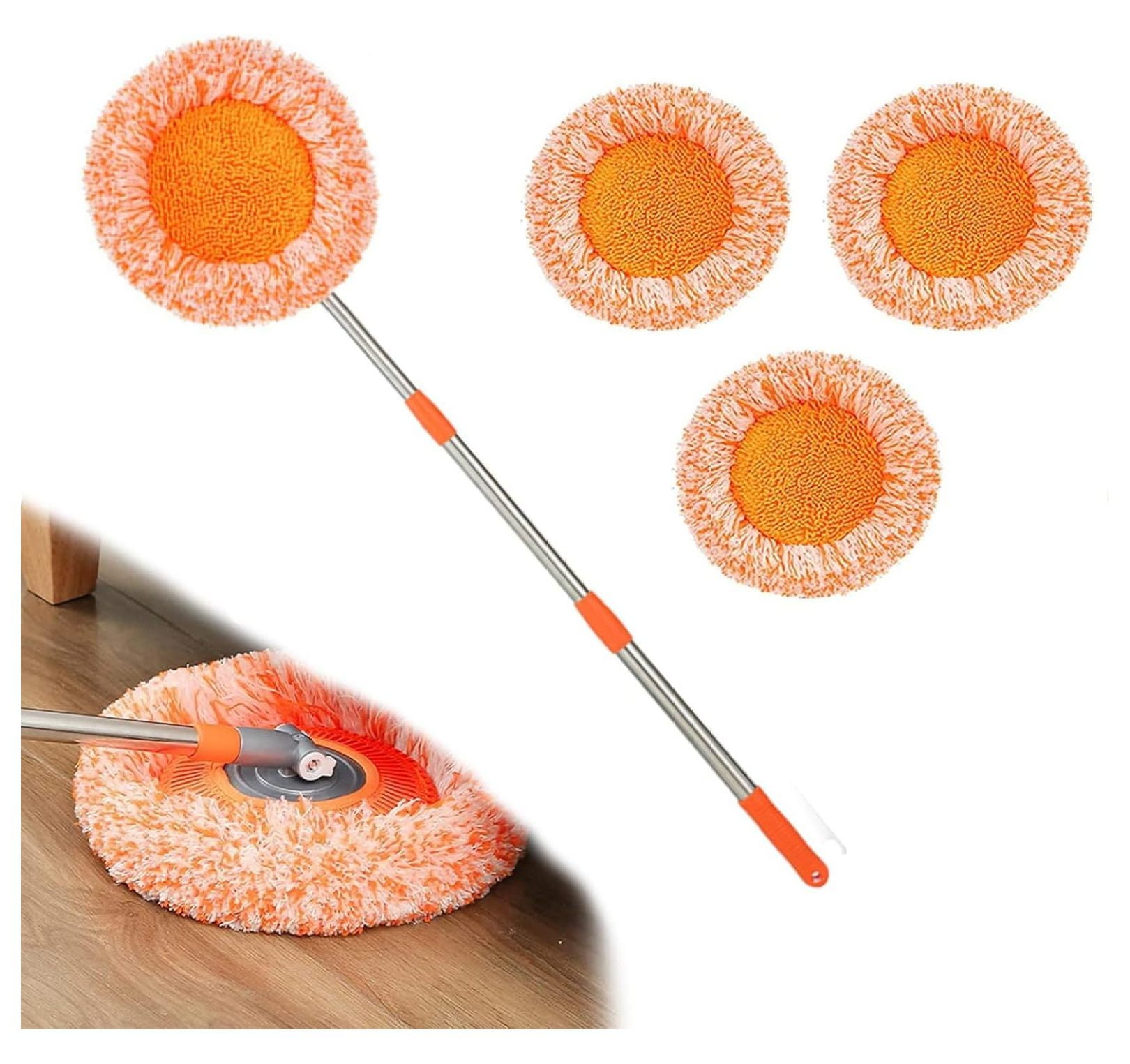 360° Rotatable Adjustable Cleaning Mop, 2024 New Extendable Wall ...