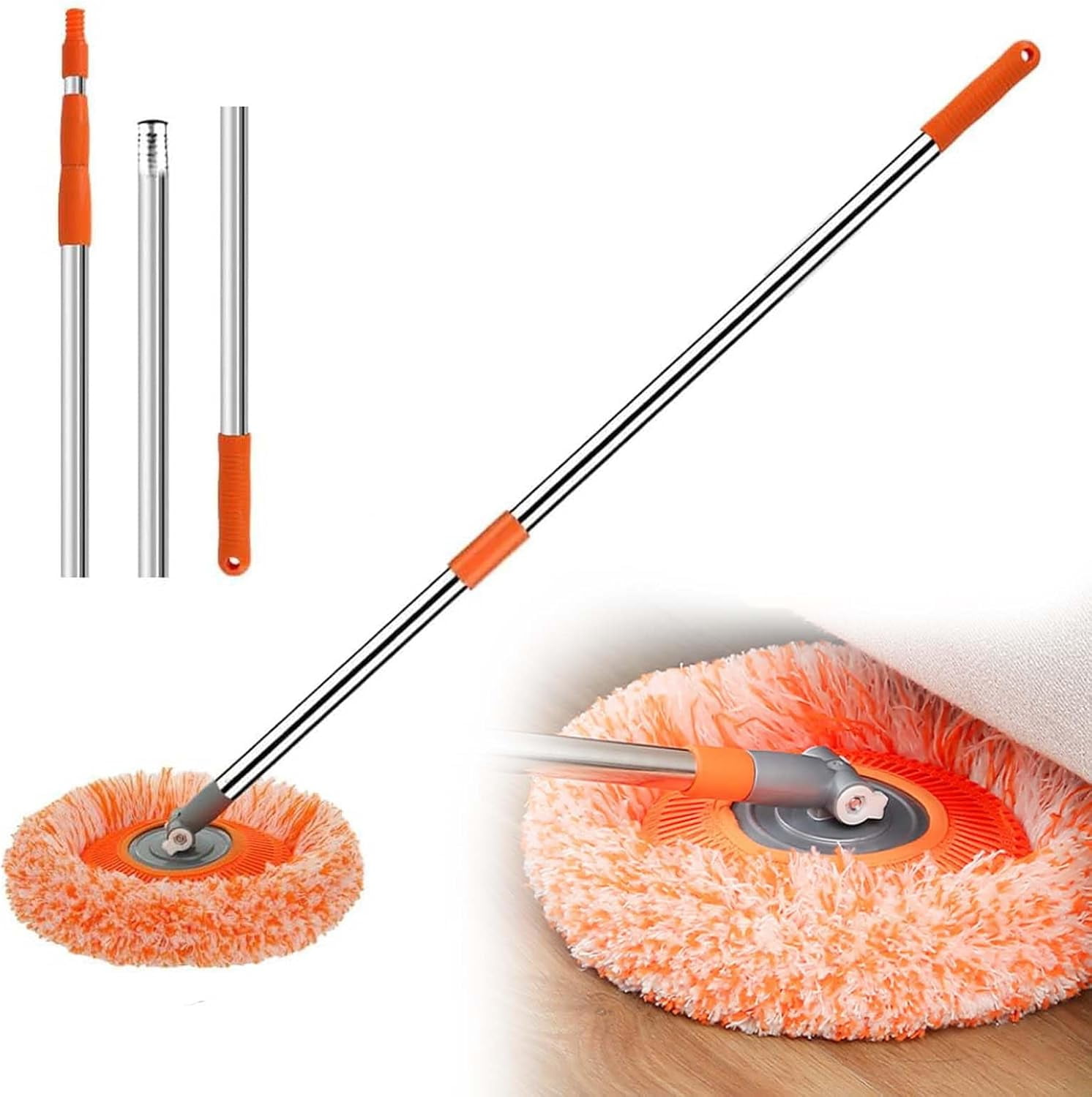 360° Rotatable Adjustable Cleaning Mop, 2025 New Wall Cleaner Mops with Long Handle, Extendable ...