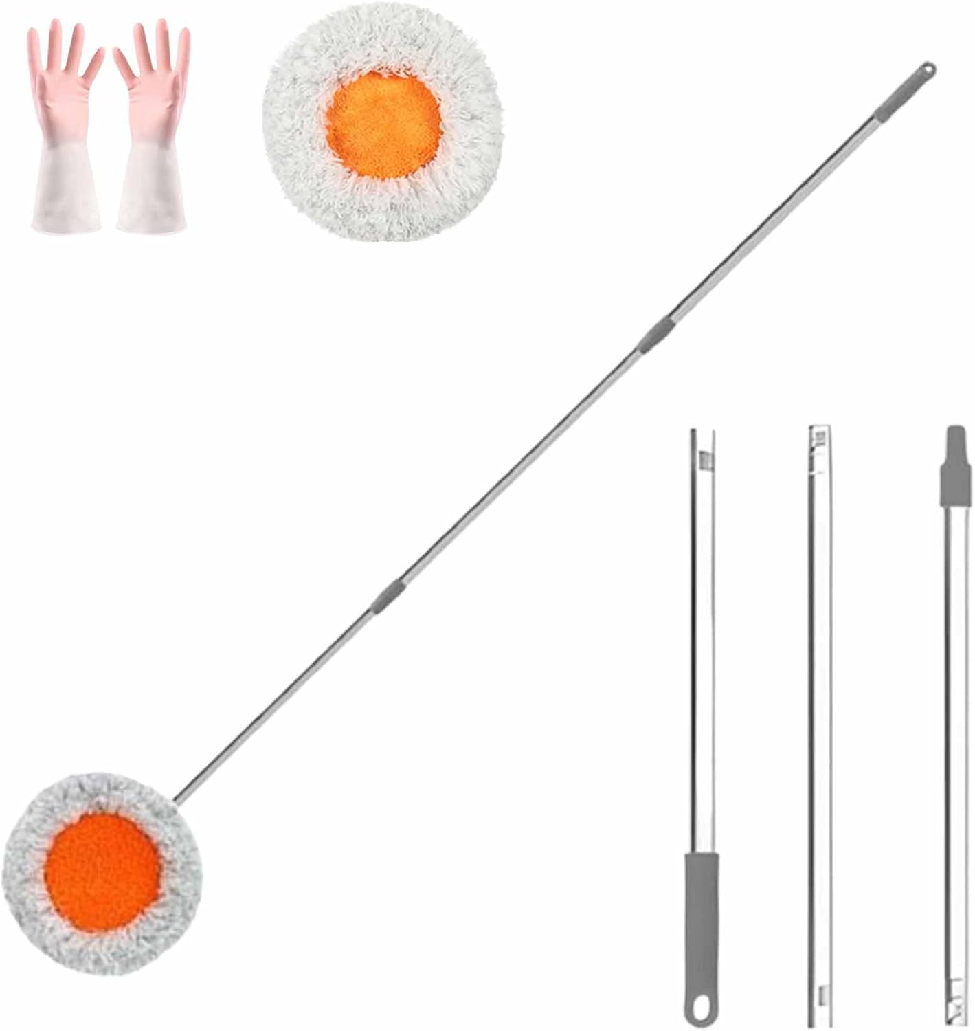 360°Rotatable Adjustable Cleaning Mop, Extendable Spin Wall Cleaning ...