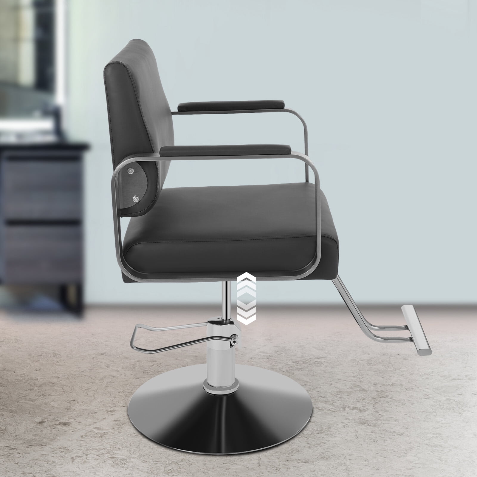 360° Rotatable Barber Chair Salon Chair Carbon Steel Stylist Chairs 440 ...