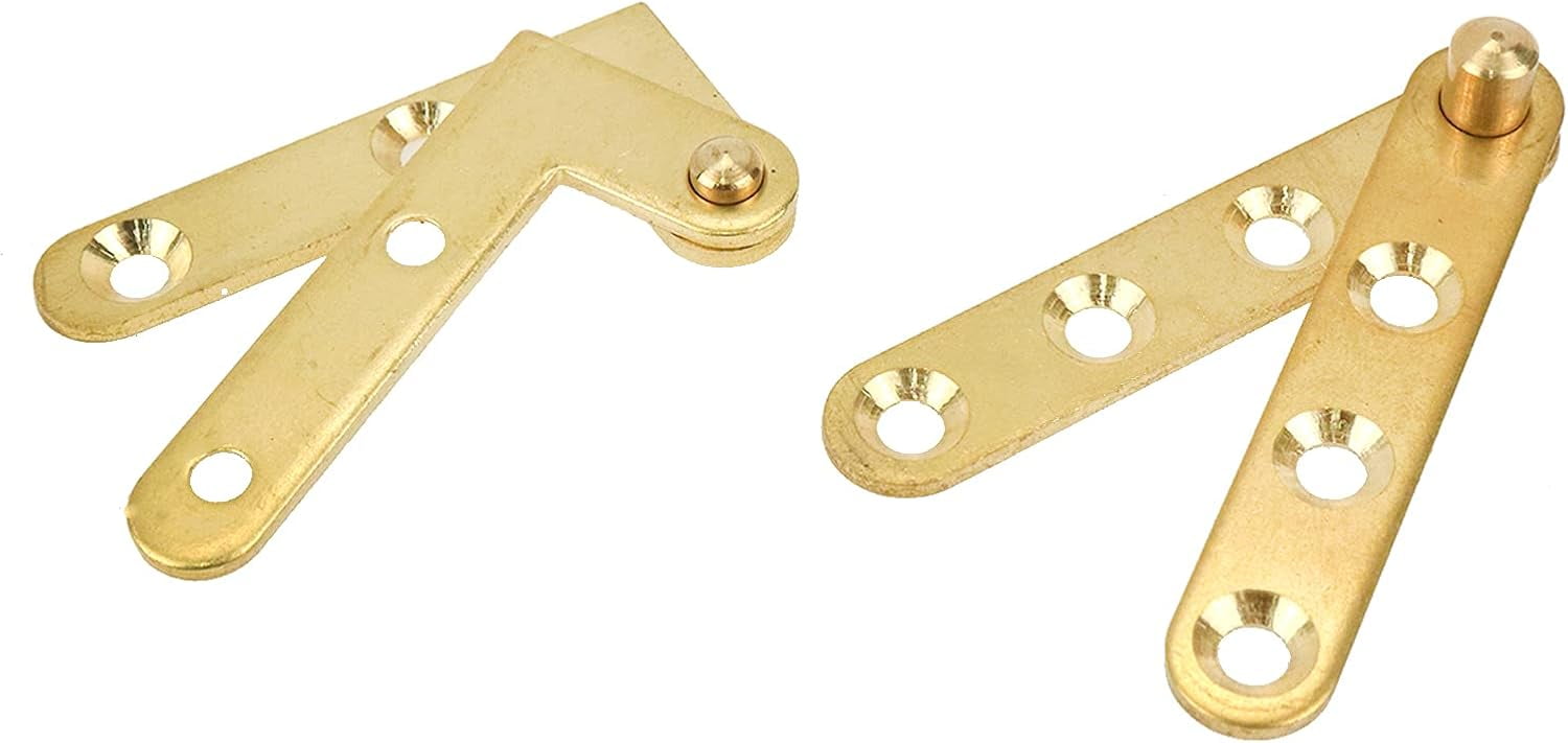 360° Rotatable Door Pivot Hinges – Brass Drawer & Window Fittings, Gold ...