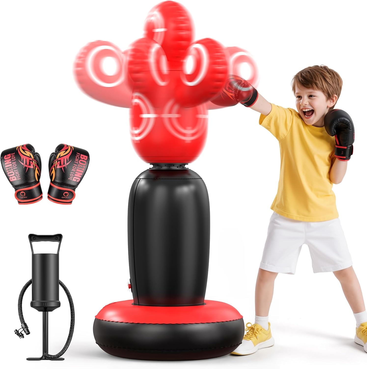 360 ° Rotatable Kids Punching Bag - 64" Boxing Bag with 4 Targets ...