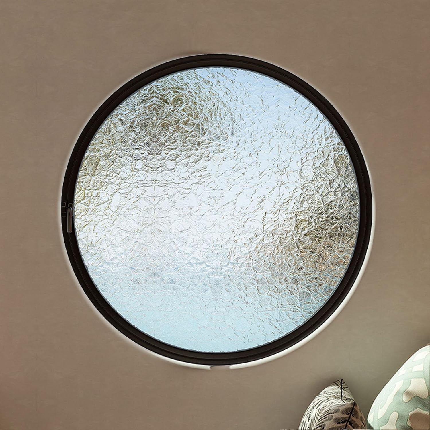 360° Rotatable Round Tempered Glass Shed Window Round Opening Portlight ...