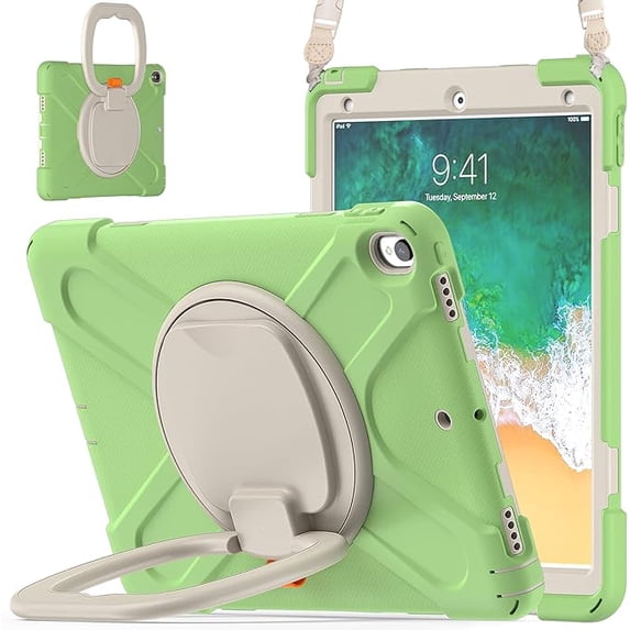 360° Rotatable Tablet Case with Stand, Hand & Shoulder Strap for iPad ...