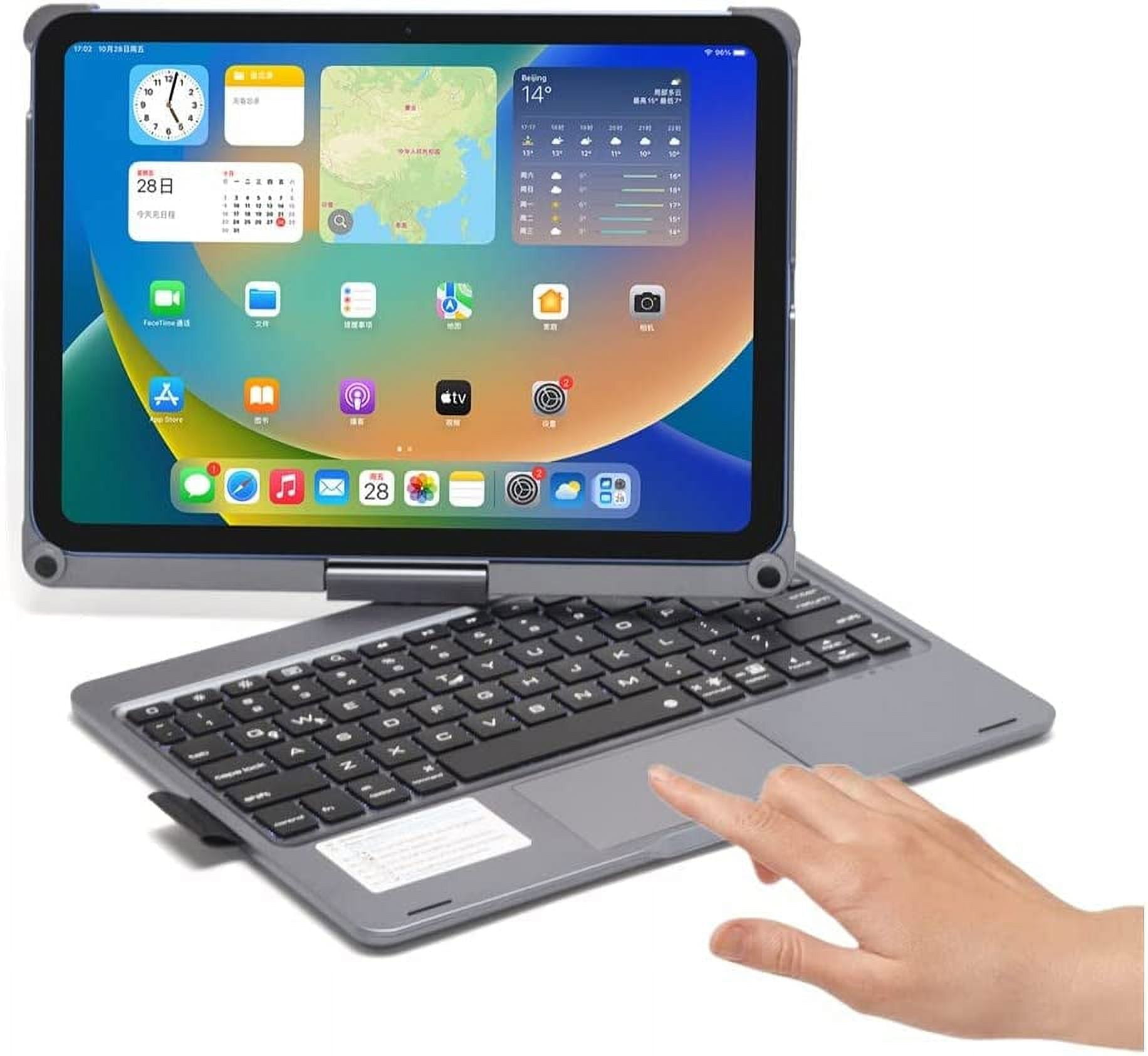 360° Rotatable Touch Keyboard for iPad 10th Generation 2022 10.9 inch ...
