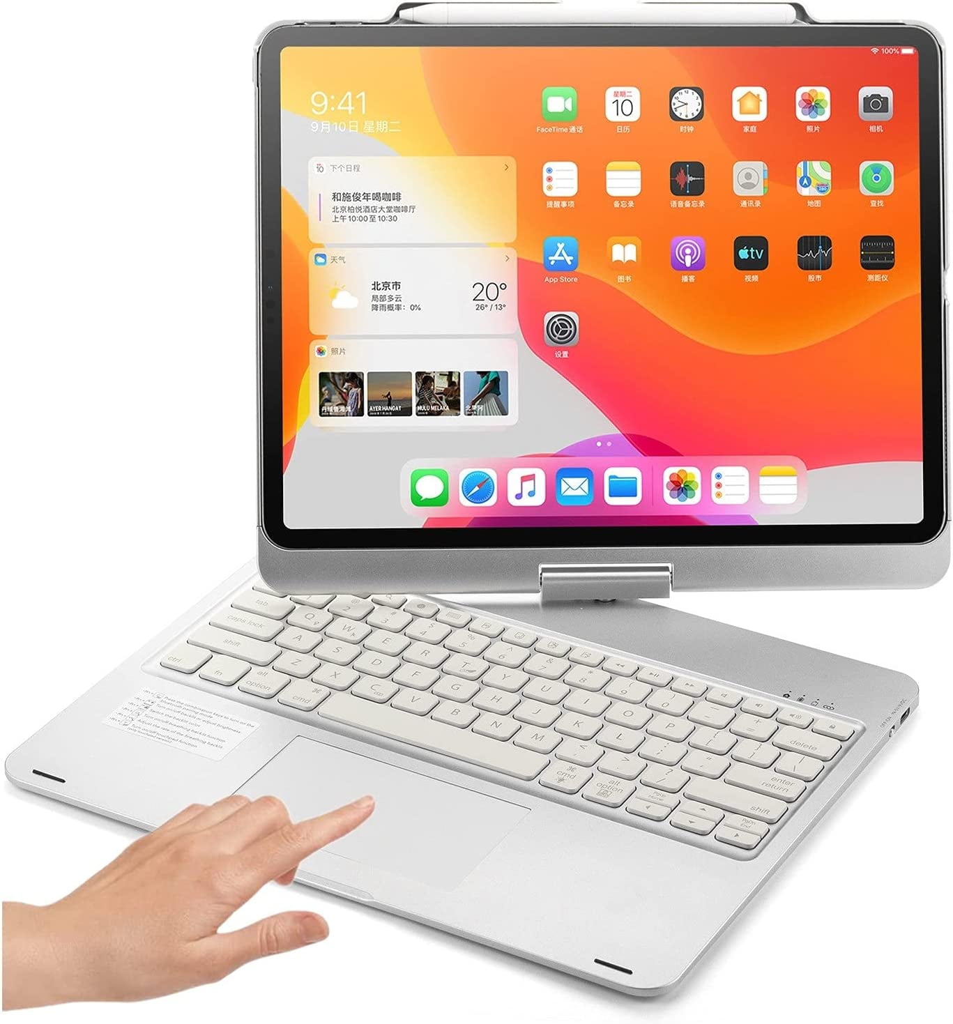 360° Rotatable Touch Keyboard for iPad Pro 12.9 inch 2022 6th ...