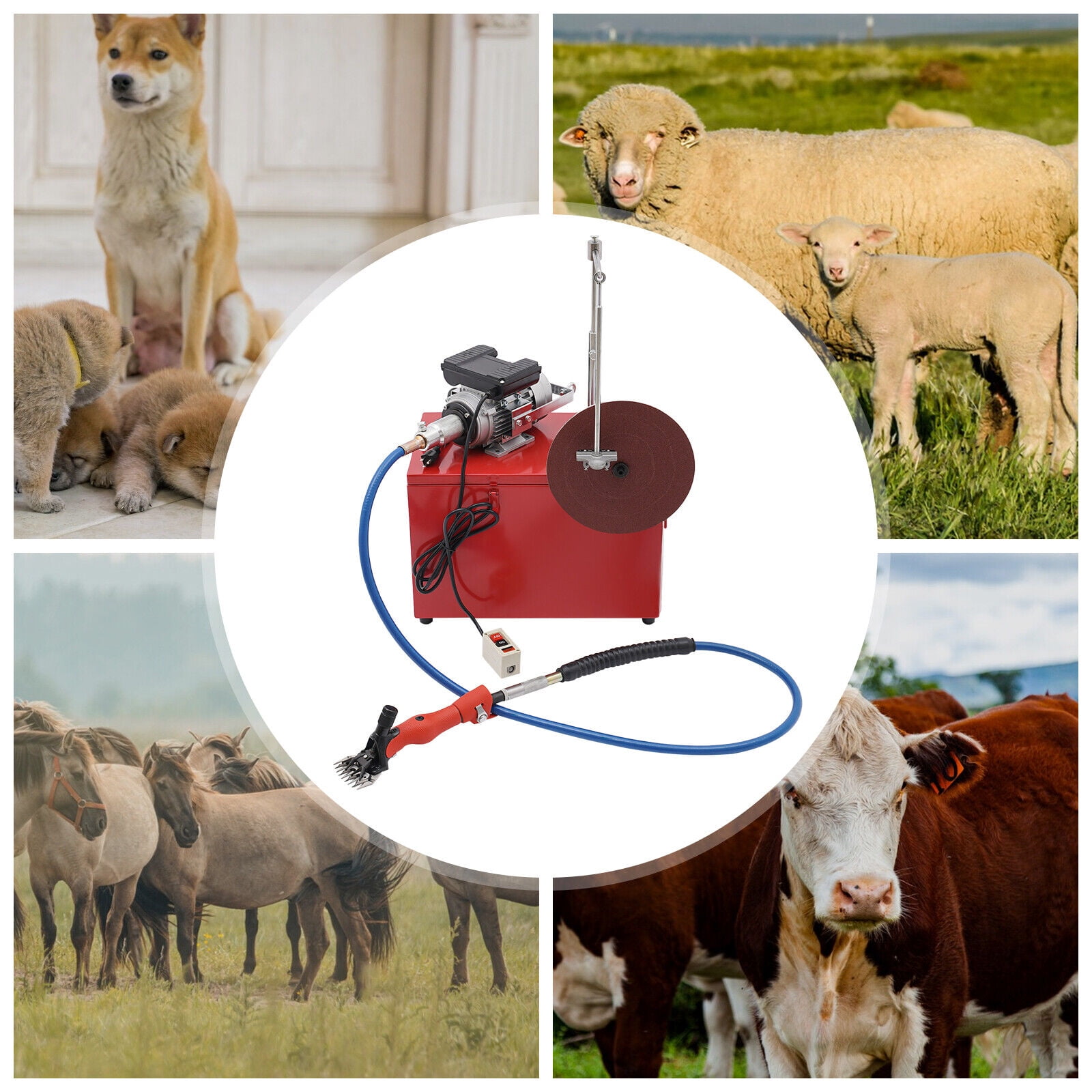 360°Rotate Electric Shearing Machine Sheep Goats Clipper Single Phase ...