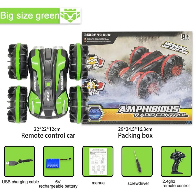 360 Rotate Rc Cars Remote Control Stunt Car 2 Sides Waterproof Driving ...