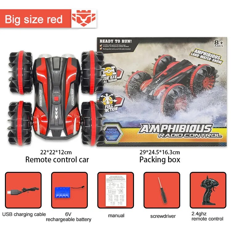 360 Rotate Rc Cars Remote Control Stunt Car 2 Sides Waterproof Driving ...