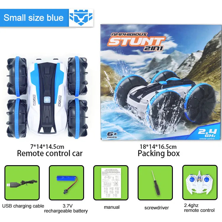 360 Rotate Rc Cars Remote Control Stunt Car 2 Sides Waterproof Driving ...