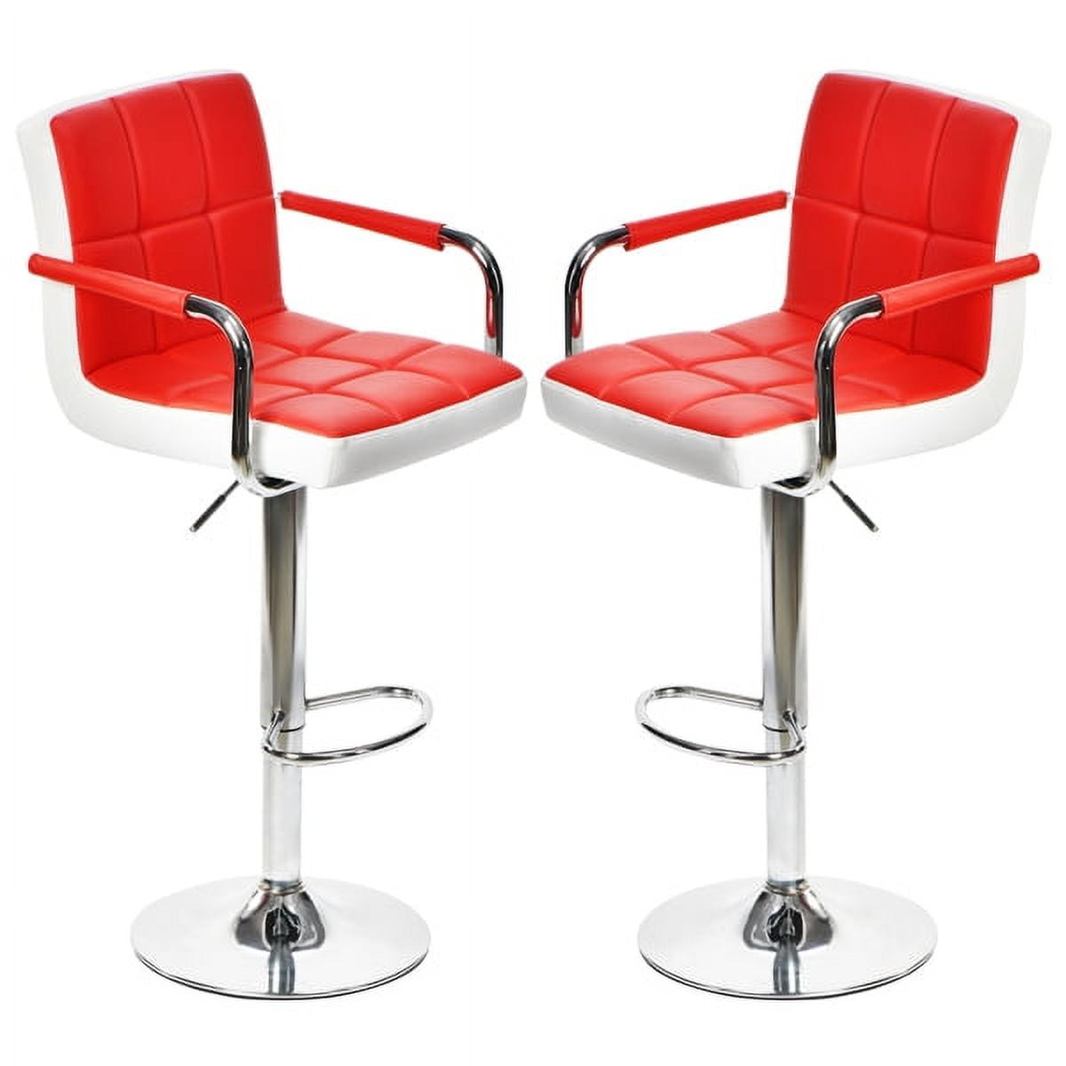 360 Rotating Bar Stool with Armrest, Free-Lift Counter Height Bar Stool ...