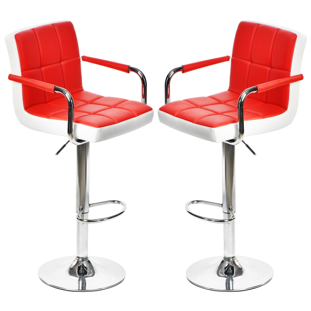360 Rotating Bar Stools Set of 2,Barstools with Armrest,Free-Lift ...