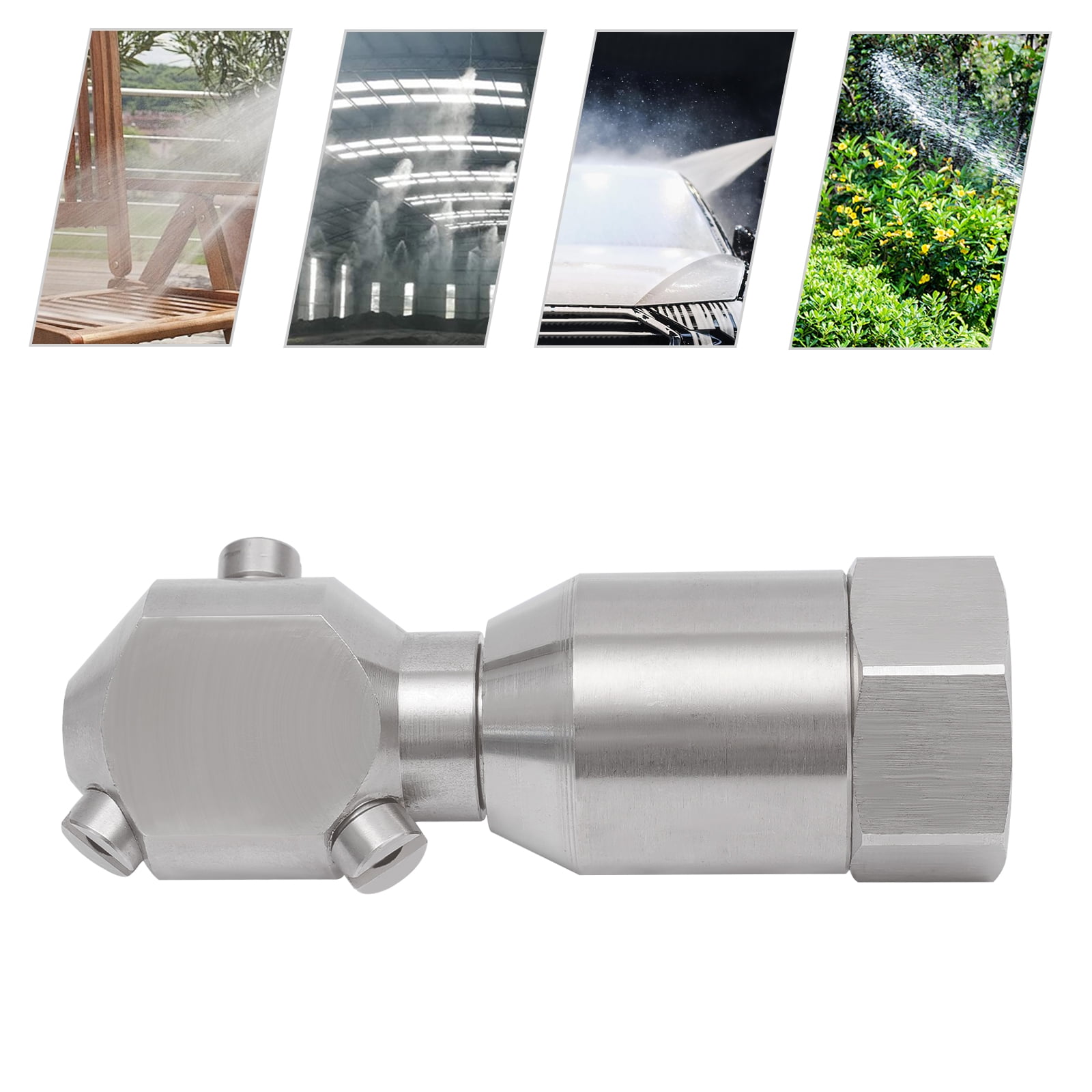 360° Rotating Cleaning Nozzle – 303 Stainless Steel, High-Impact ...