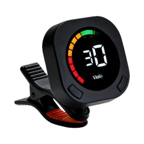 Rotatable Clip-on Guitar Tuner, LCD Display for Bass, Ukulele, Violin ...