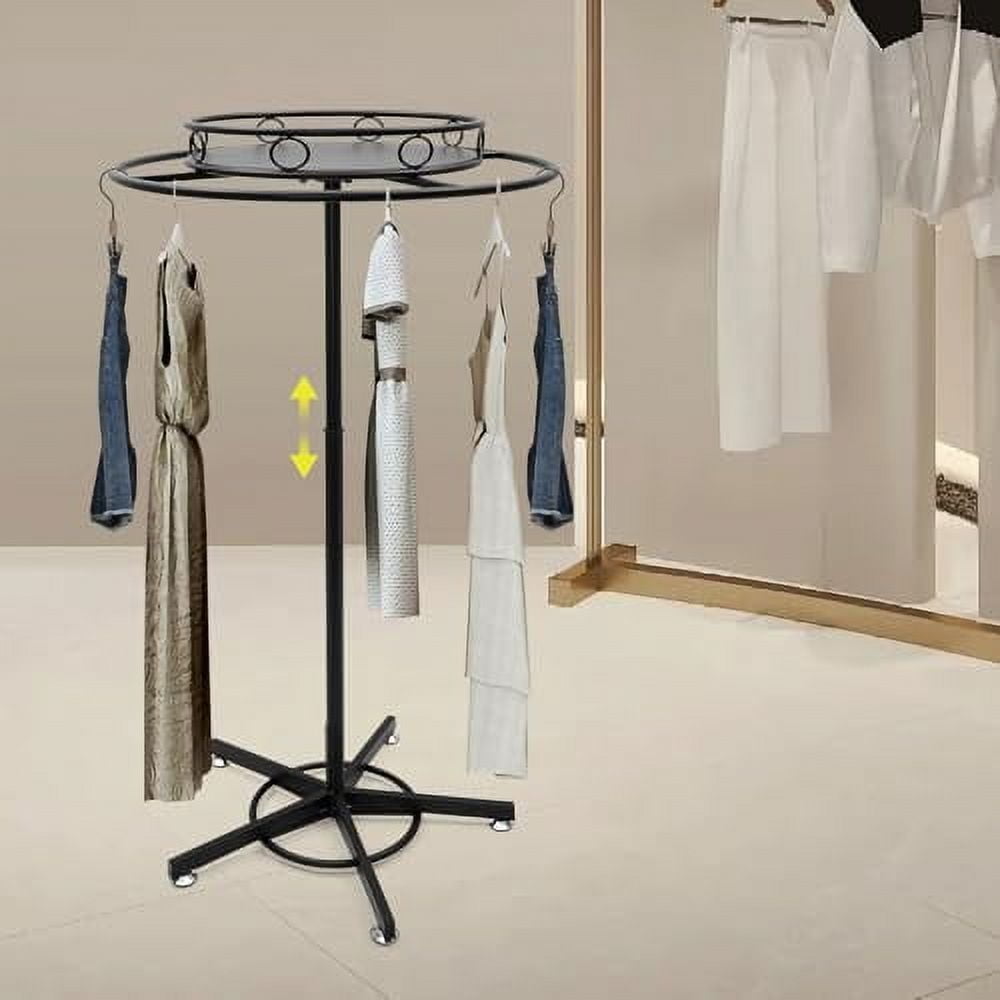 360° Rotating Clothes Rack Floor Standing Garment Rack Rotatable ...