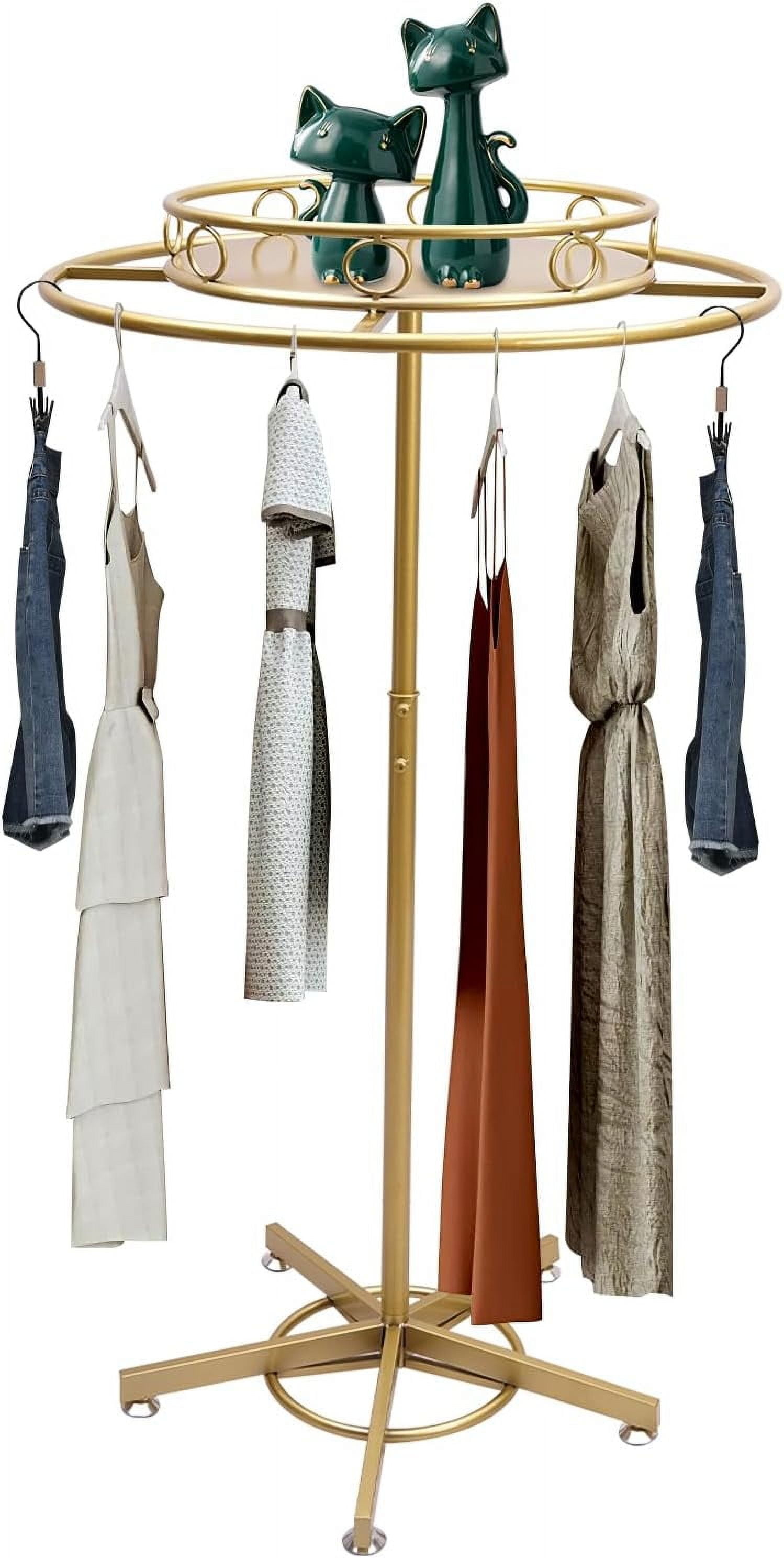 360° Rotating Clothes Rack Floor Standing Garment Rack Rotatable ...