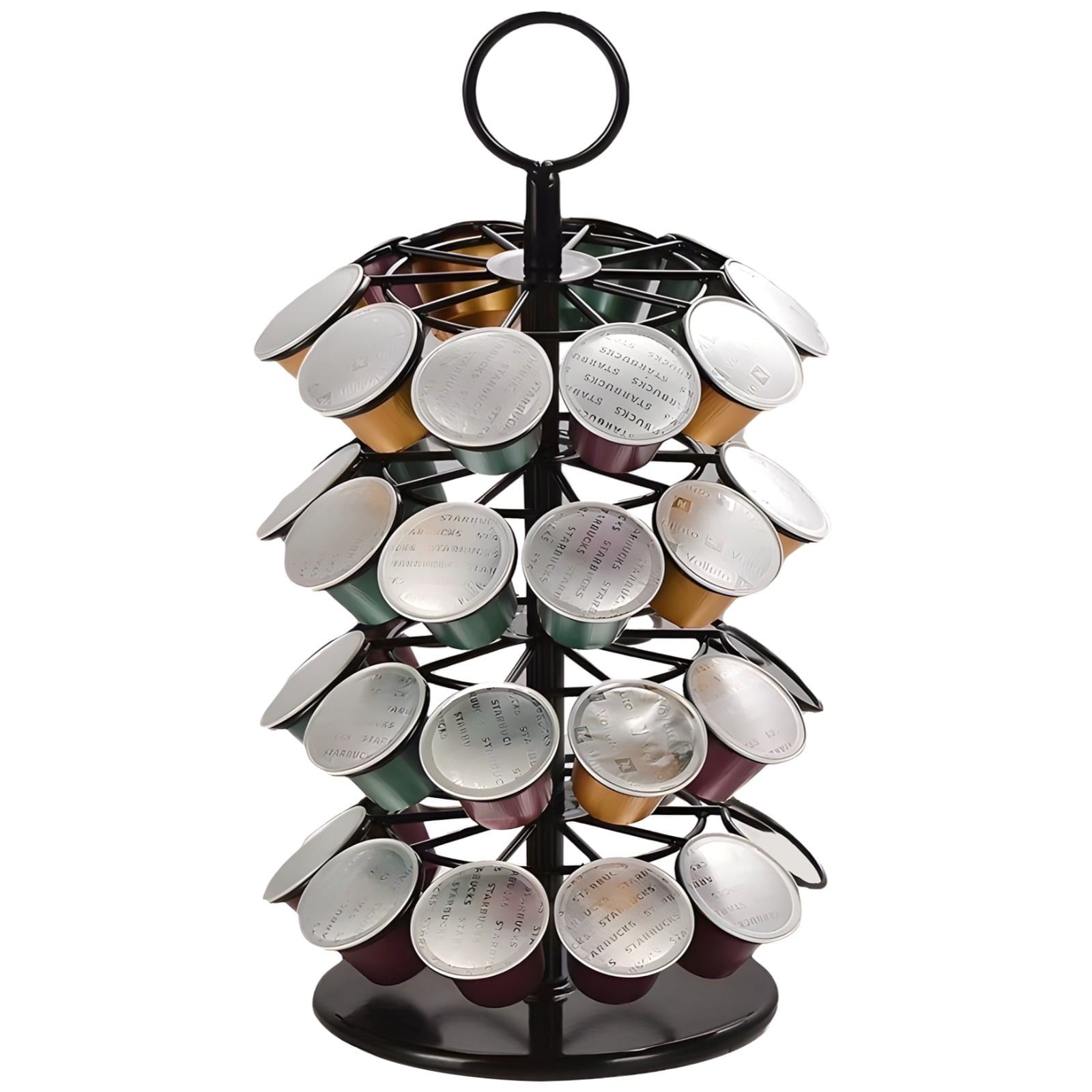 360° Rotating Coffee Pod Carousel, Coffee Pod Holder Compatible with ...