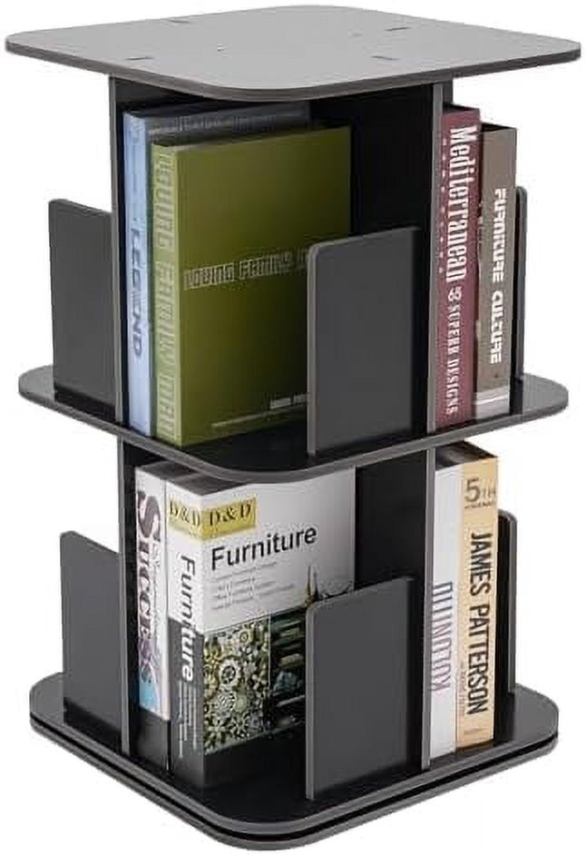 360° Rotating Display Bookshelf Narrow Corner Book Shelf Floor Standing ...