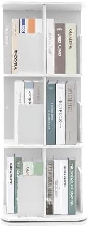 360° Rotating Display Bookshelf Narrow Corner Book Shelf Floor Standing ...