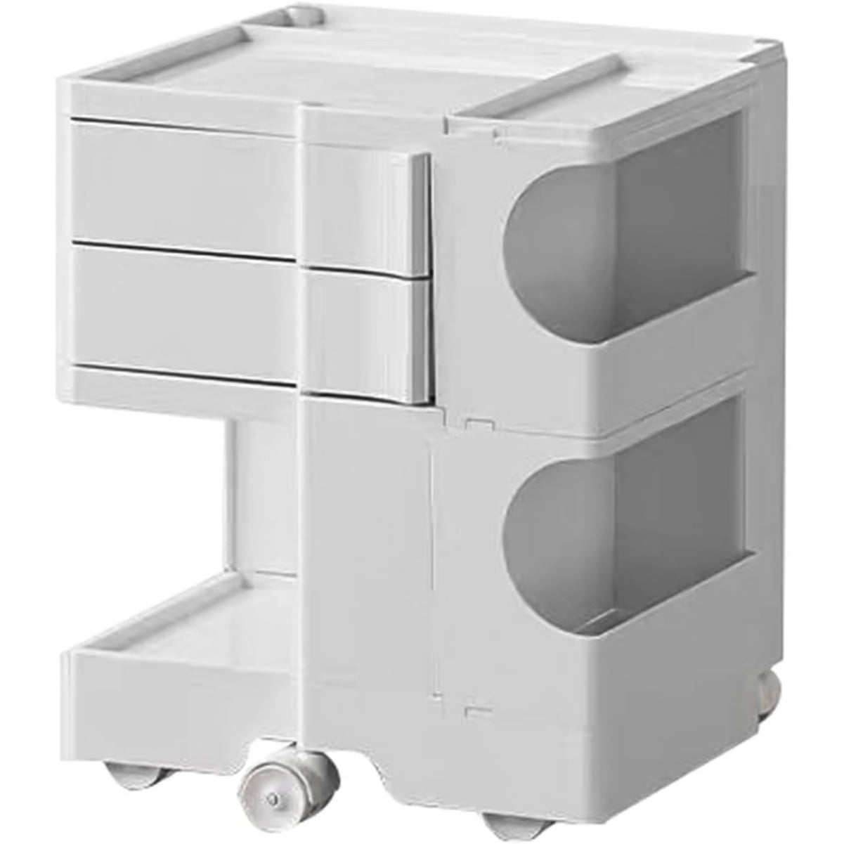 360°Rotating Drawer Storage Cabinet Trolley, Bedside File Cabinet ...