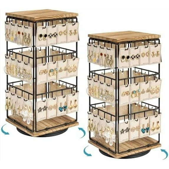 360 Rotating Earring Display Stands for Selling, Earring Rack Display ...
