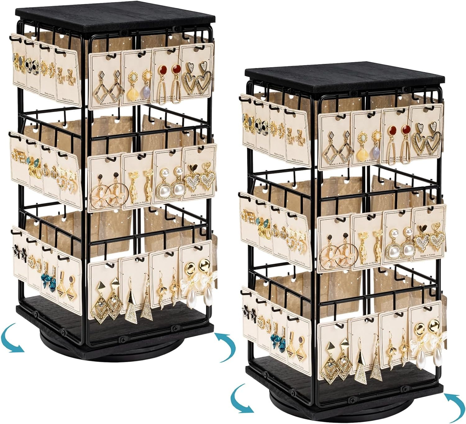 360 Rotating Earring Display Stands for Selling, Earring Rack Display ...