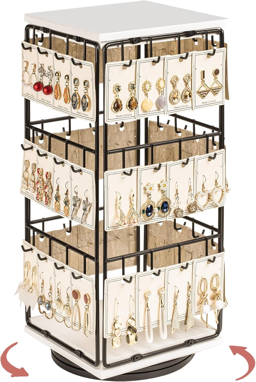 360 Rotating Earring Display Stands for Selling, Earring Rack Display ...