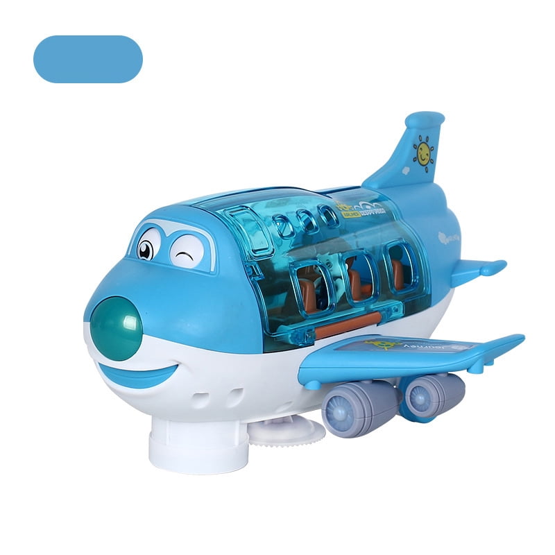 360° Rotating Electric Plane Airplane Toys For Kids Bump And Go Action ...