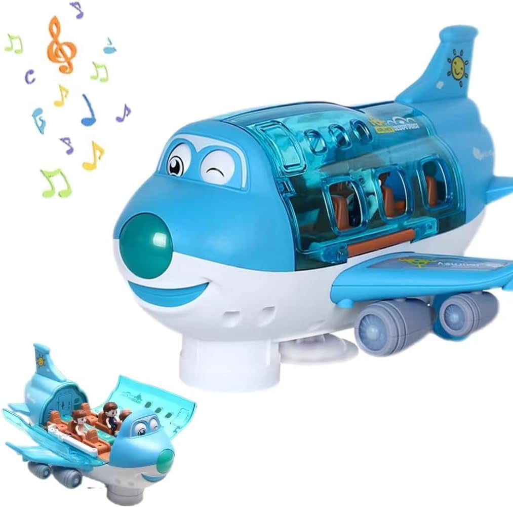 360° Rotating Electric Toy Plane, 2024 New Airplane Toys Bump and Go ...