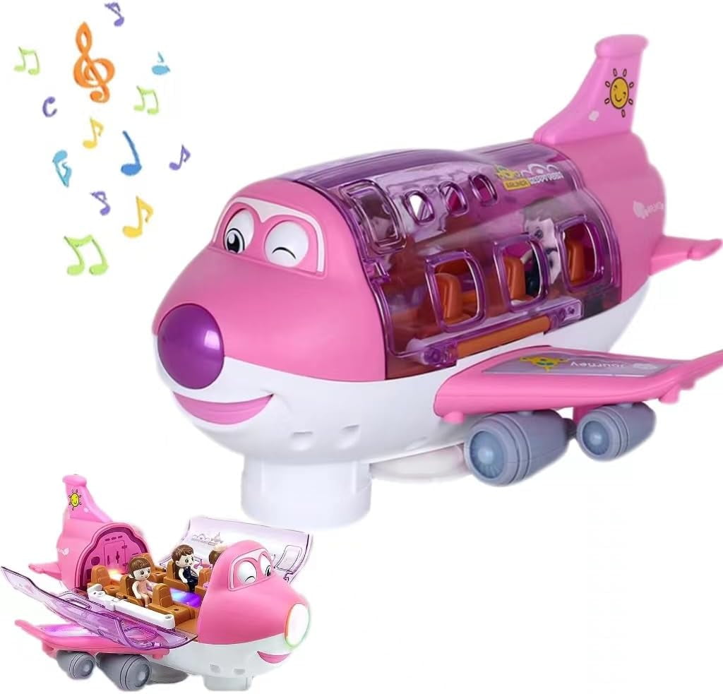 360° Rotating Electric Toy Plane, 2024 New Airplane Toys Bump and Go ...