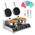 360° Rotating Electric Waffle Making Machine | 50-250℃ Non-Stick Flip ...