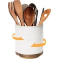 360° Rotating Extra Large Kitchen Utensil Holder, 7.6" Ceramic Utensil ...