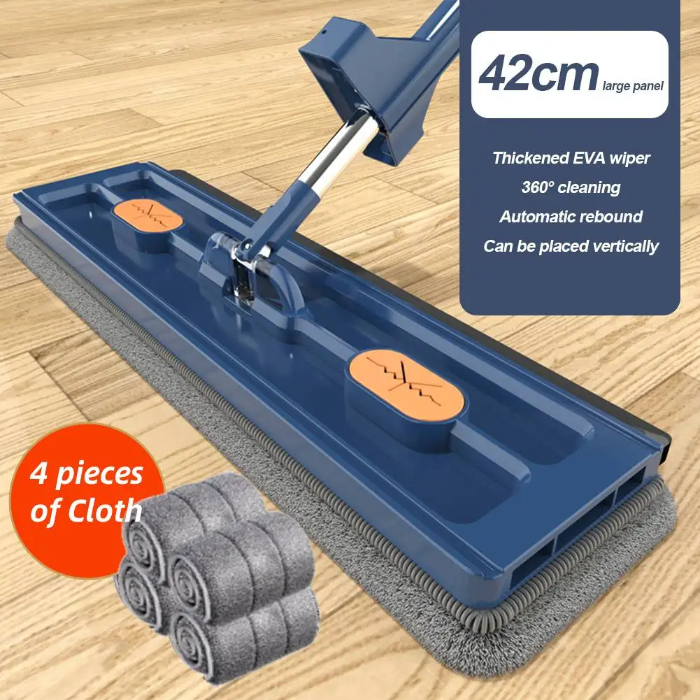 360 ° Rotating Flat Mop Self-contained Slide Floor Mop Microfiber Lazy ...
