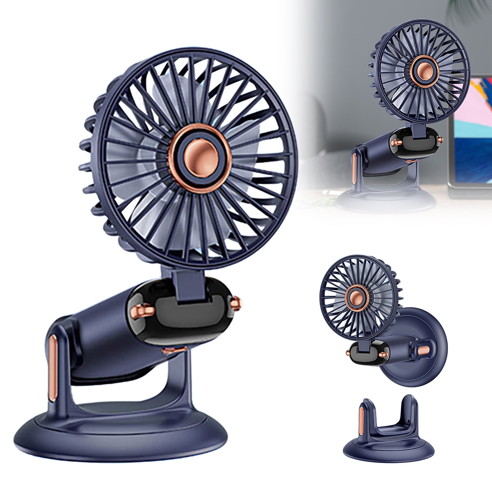 360° Rotating Folding Handheld Fan - 5 Speed Adjustable,Powerful ...