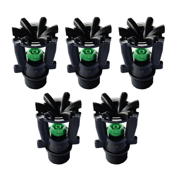 360° Rotating Garden Irrigation Sprinkler Nozzle - Plastic 5-Pack ...