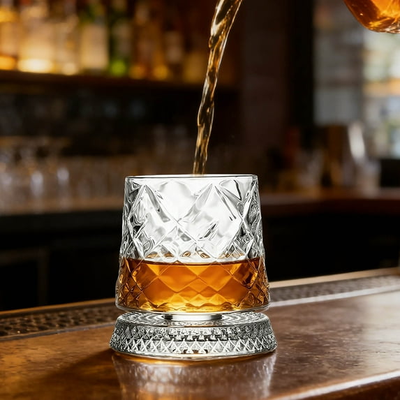 360 Rotating Glass Glass With Stress Function For Birthdays Holidays ...