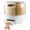 360° Rotating Grains Dispenser, 6 Grids Dry Food Dispenser, Round ...