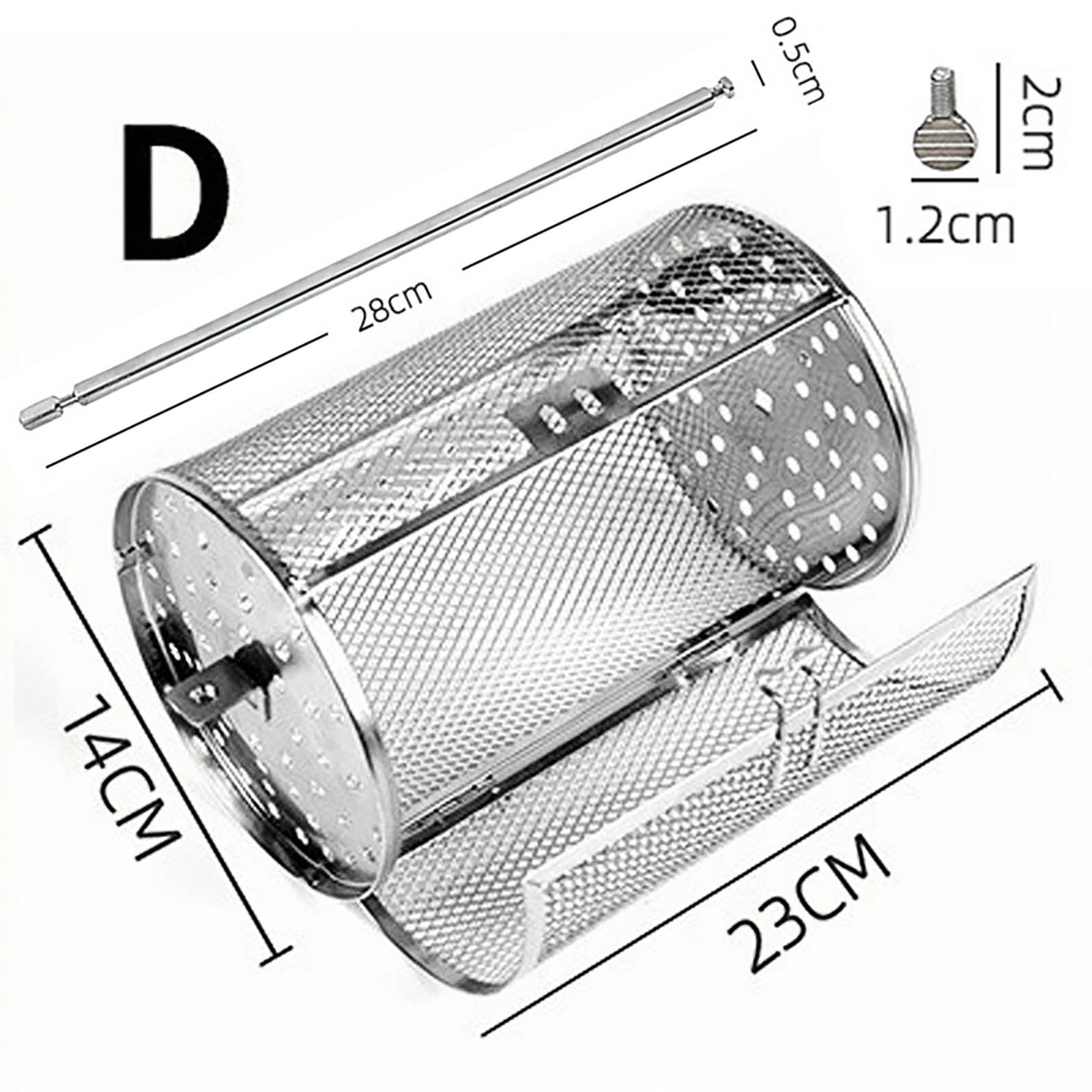 360° Rotating Grill Basket for Vegetables | 304 Stainless Steel BBQ ...