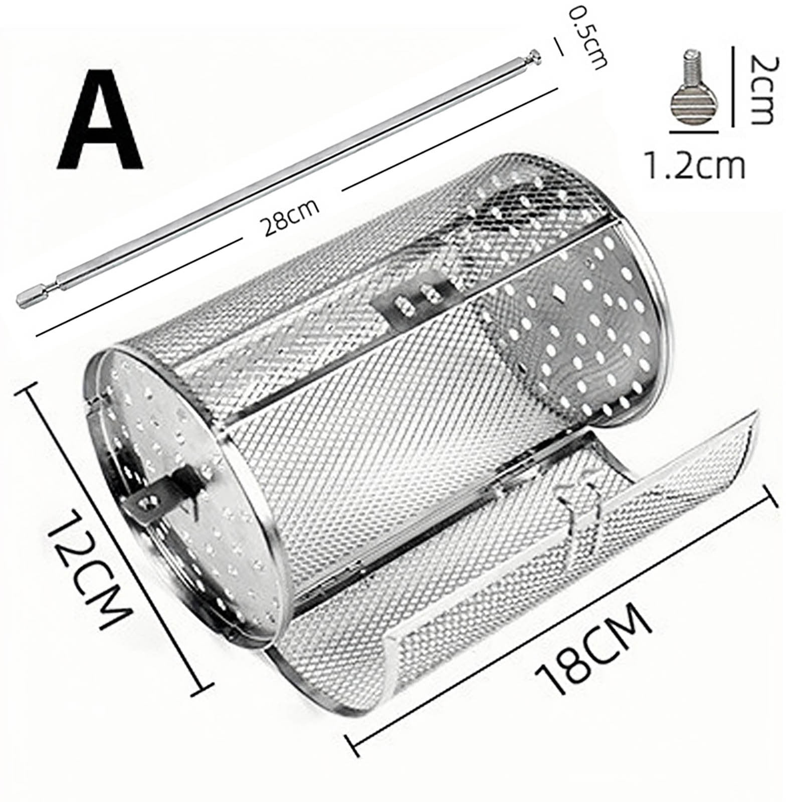 360° Rotating Grill Basket for Vegetables | 304 Stainless Steel BBQ ...