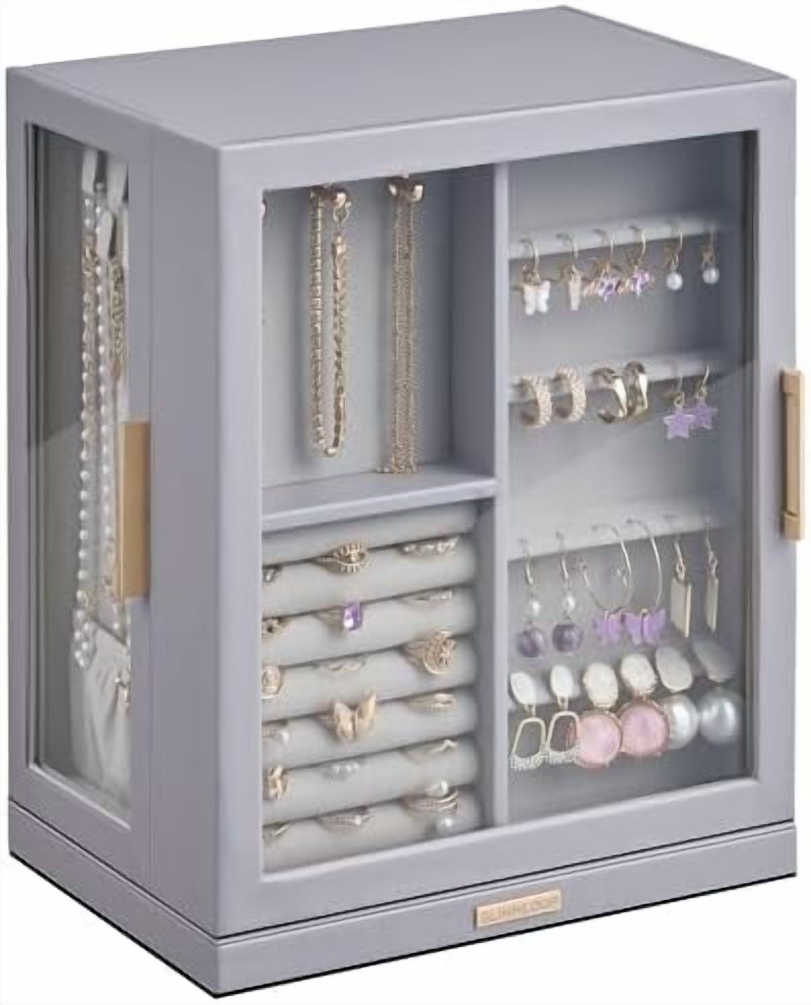 360° Rotating Jewelry Box with 5 Drawers, Spacious Vertical Jewelry ...